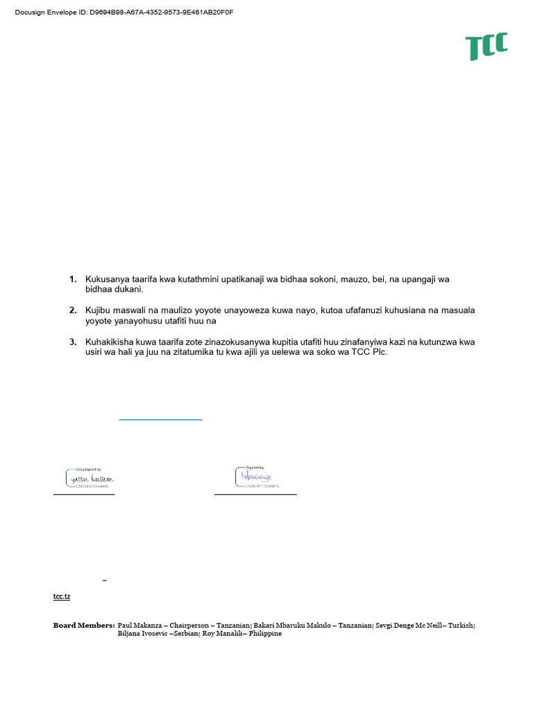 Introductory Letter Retail Census - Swahilidocx 241112 095507 | PDF