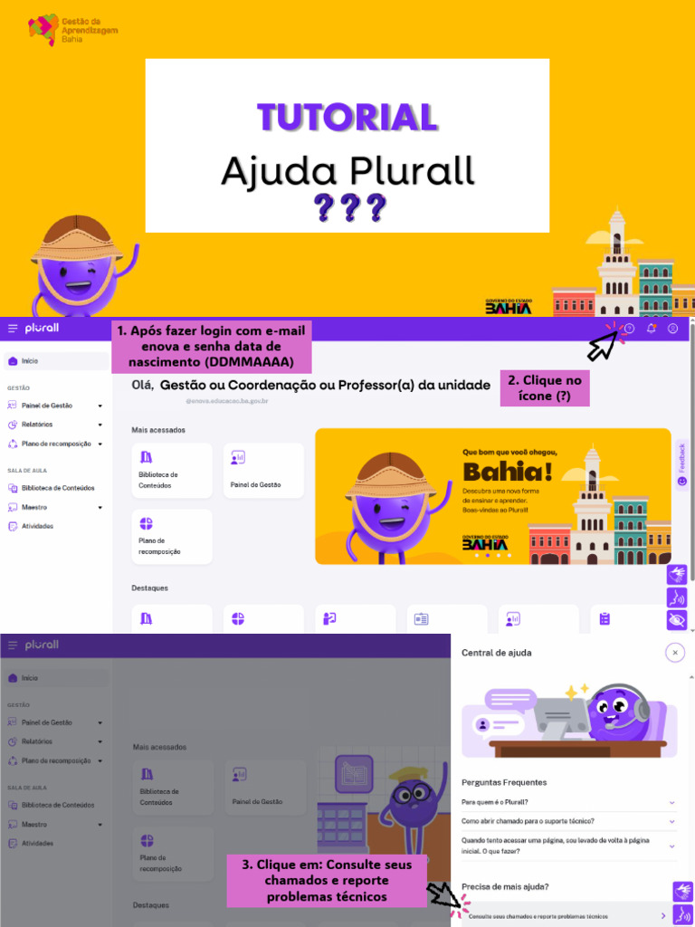 Tutorial - Ajuda Plurall | PDF