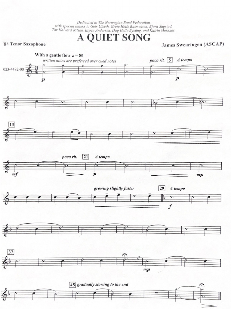 A Quiet Song | PDF