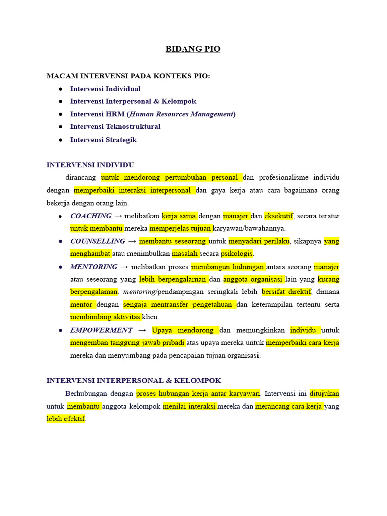 Rangkuman Intervensi | PDF