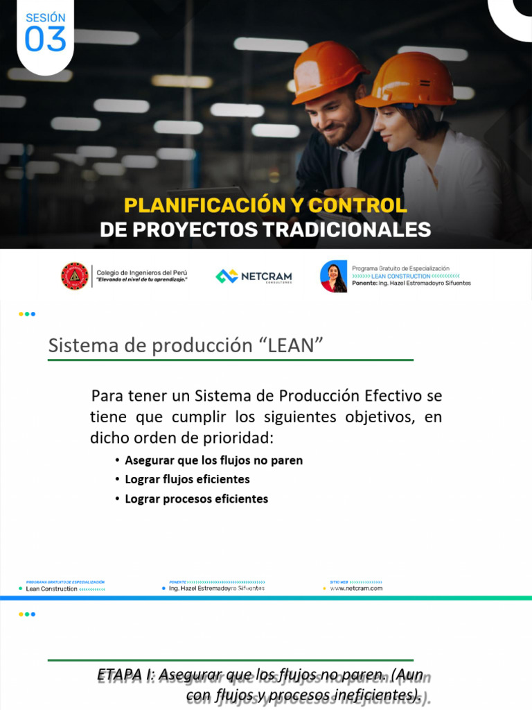Sesión 03 - Lean Construction | PDF | Lean Manufacturing | Planificación