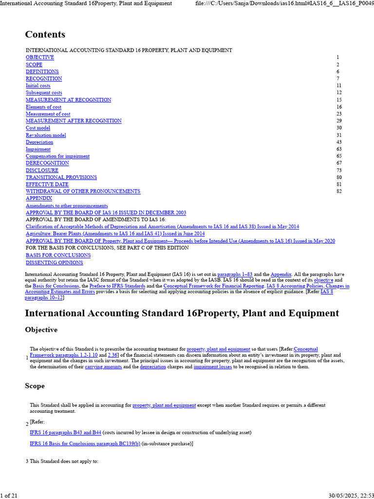 Ias 16 | PDF | Fair Value | International Financial Reporting Standards