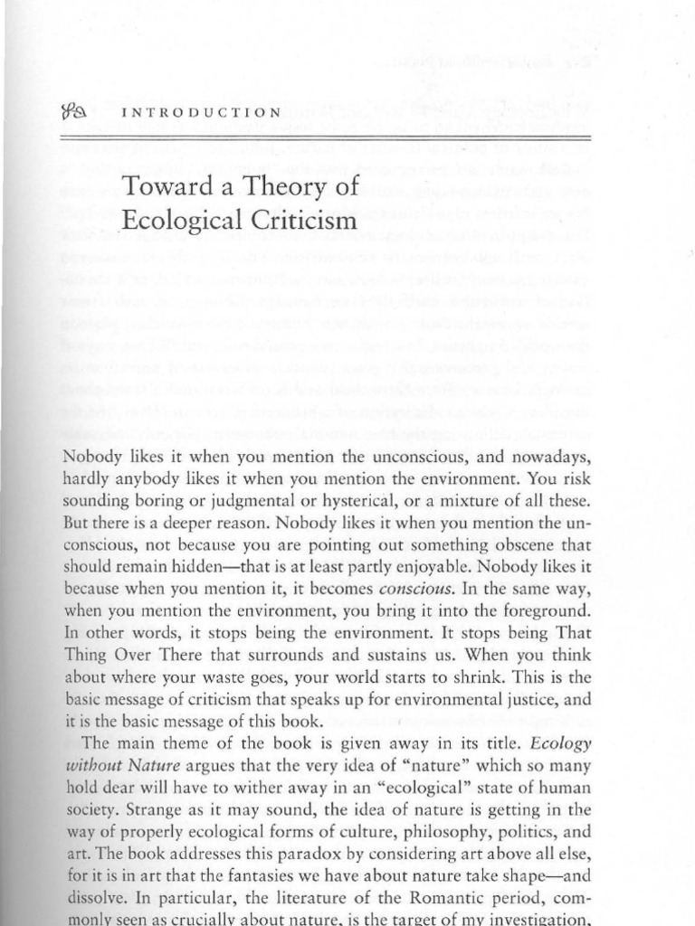 Timothy Morton - Ecology Without Nature | PDF | Ecocriticism ...