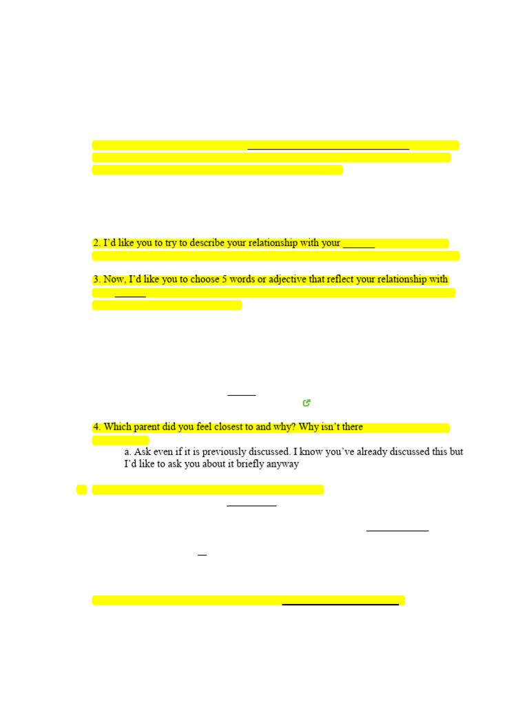 Adult Attachment Interview | PDF | Attachment Theory | Sibling