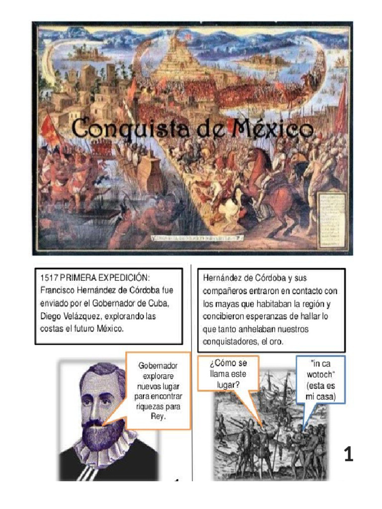 La llegada de Hernán Cortés a Nueva España | PDF