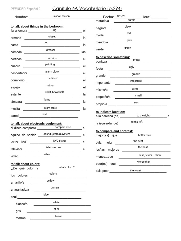 Kami Export - Copy of R1, Ch.6A VOCAB. 2025 | PDF | Electrónica de consumo | Tecnología de ...