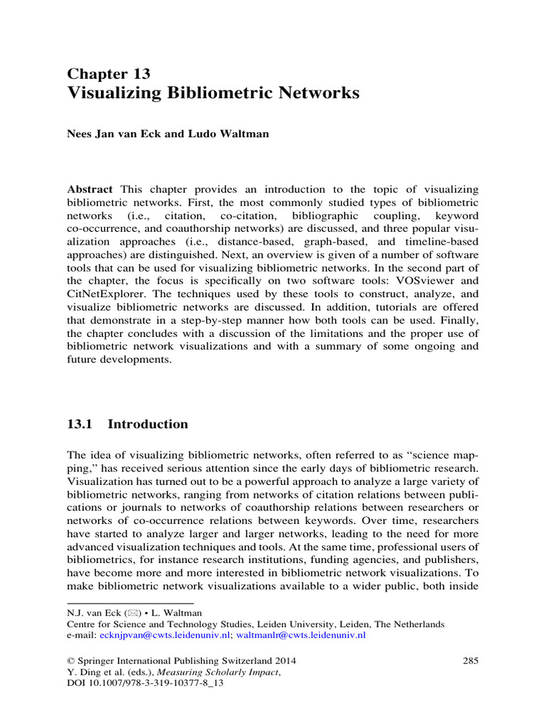 Visualizing Bibliometric Networks Guide | PDF | Noun | Phrase