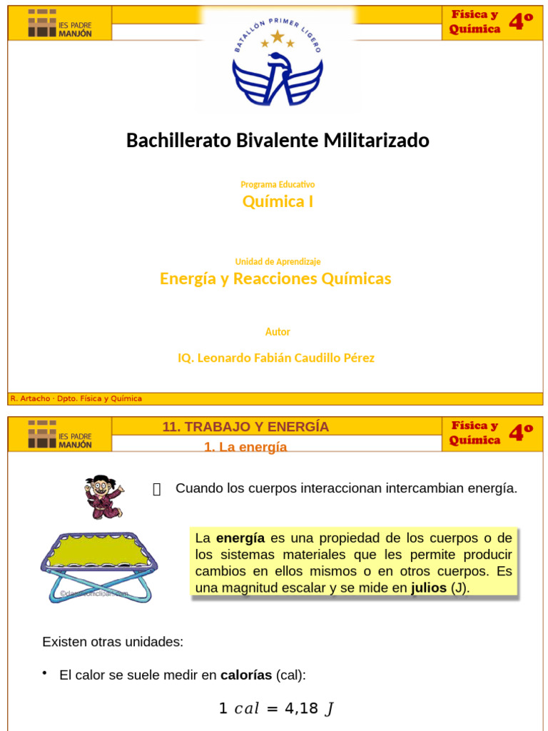 Energía y Trabajo en Química I | PDF | Temperatura | Fuerza