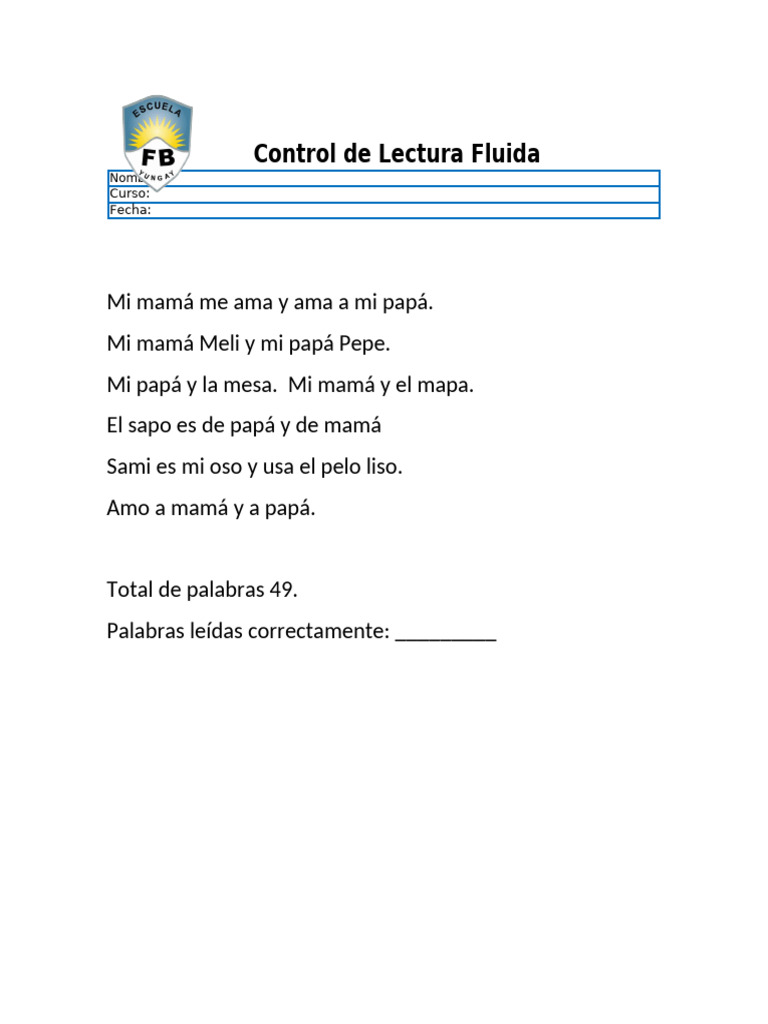 Control de Lectura Francisca | PDF