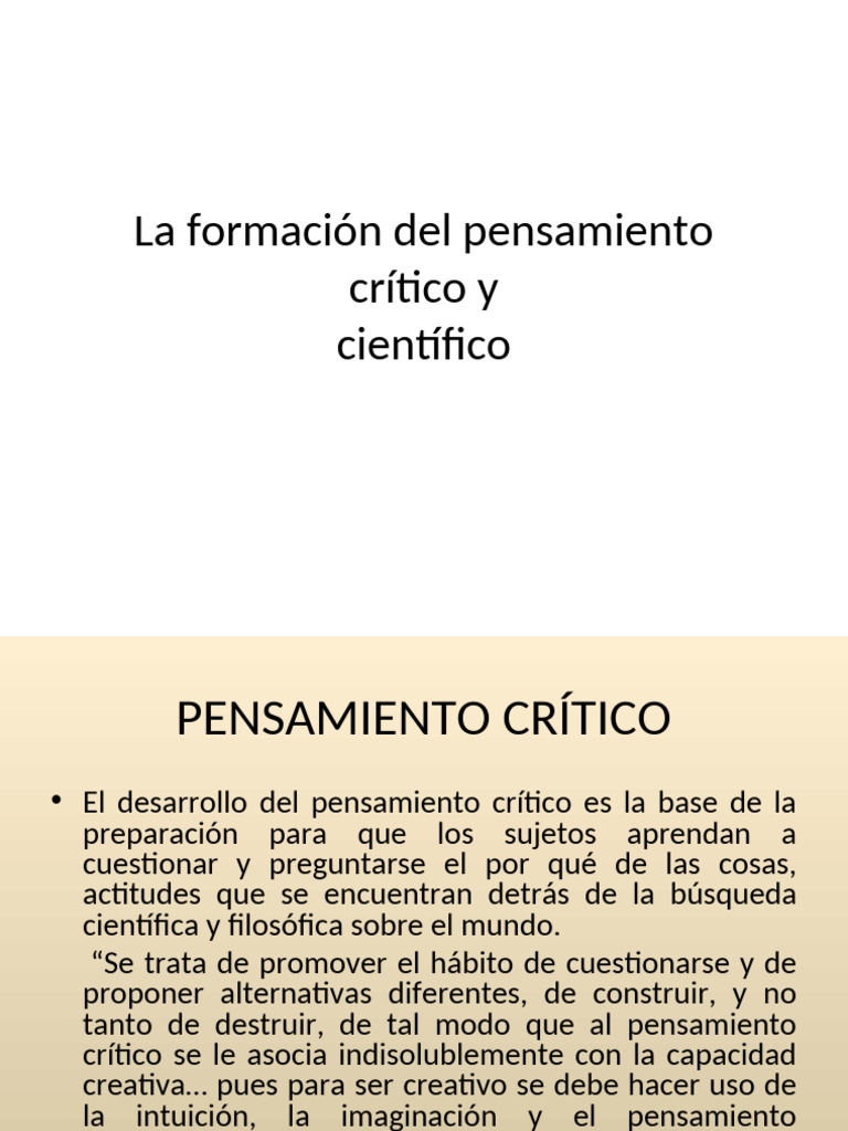 Formación del Pensamiento Crítico y Laicidad | PDF | Pensamiento ...