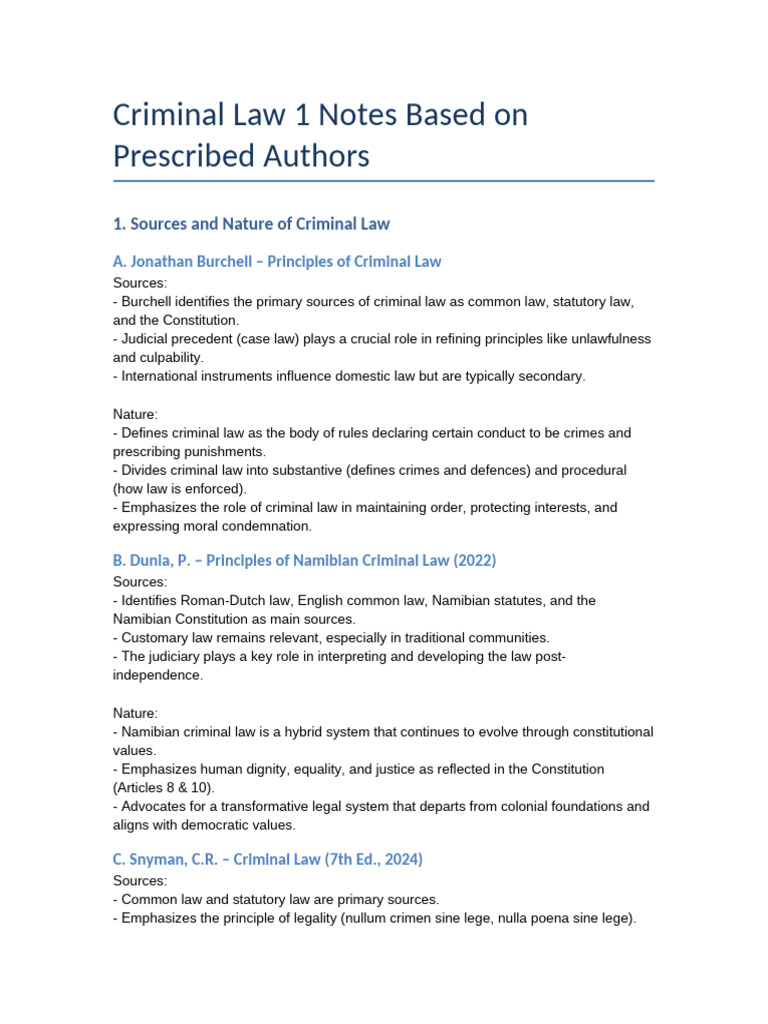 Overview of Criminal Law Principles | PDF | Causation (Law) | Crimes