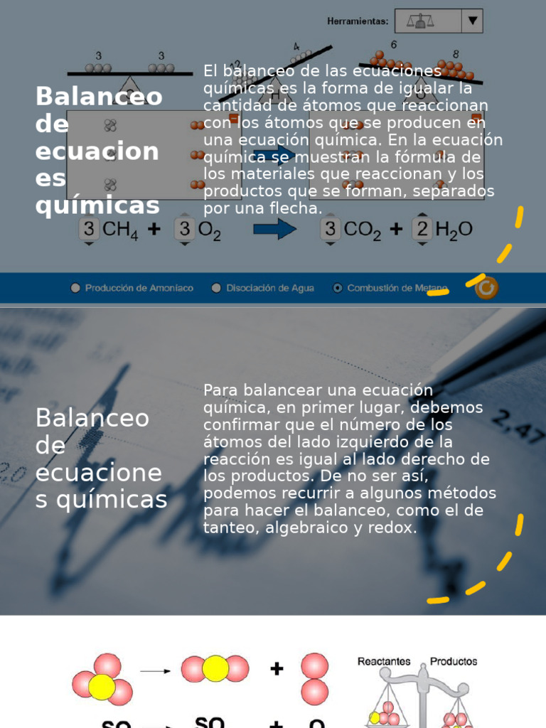 Balanceo de Ecuaciones Químicas | PDF | Redox | Ecuaciones