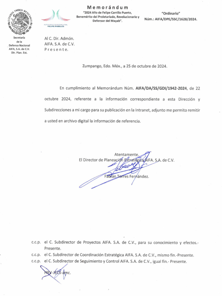 Aifa Dpe SSC 1628 2024 Información Intranet | PDF