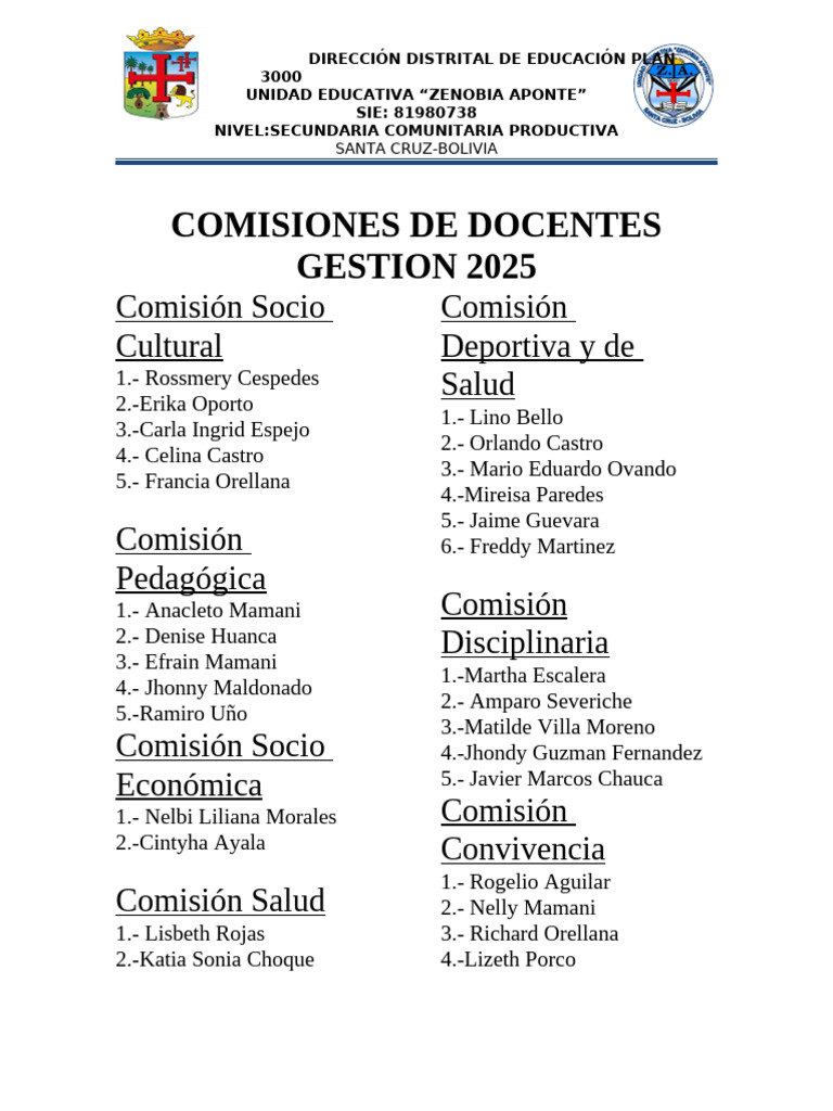 Comisiones 2023 | PDF