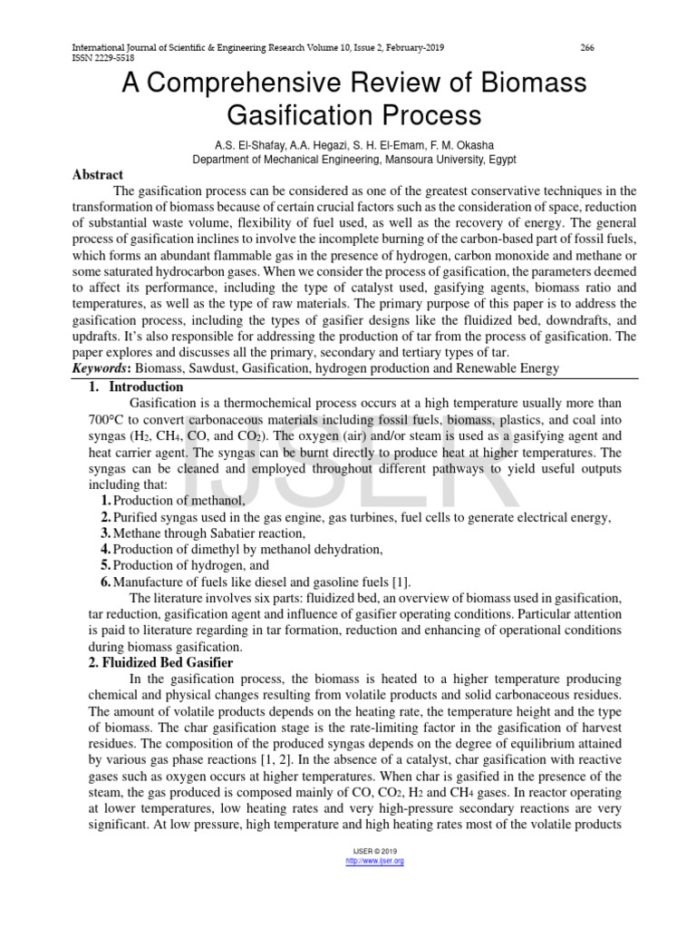 A_Comprehensive_Review_of_Biomass_Gasifi | PDF | Gasification | Pyrolysis