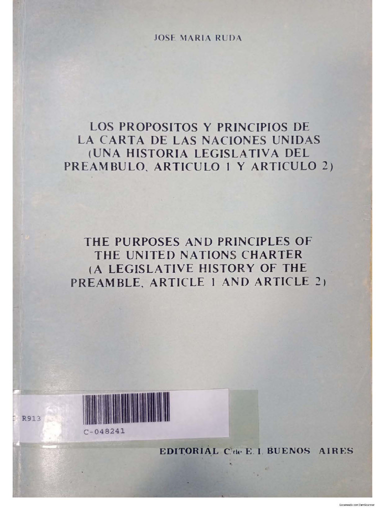Ruda, José M - The Purposes and Principles of United Nations Charter ...