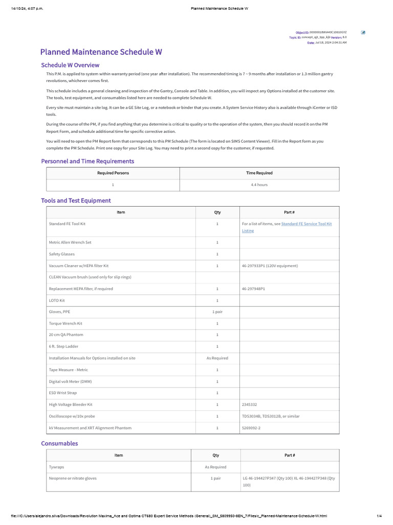 GE Planned Maintenance Schedule W | PDF | Power Inverter | Manufactured ...