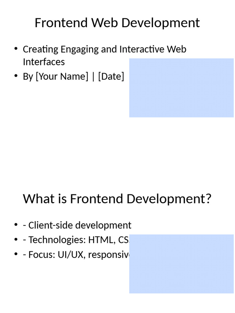 Frond End Web Development | PDF