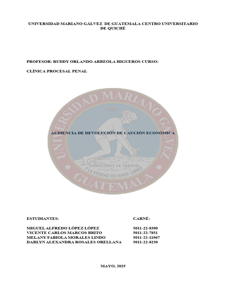 Audiencia de Devolución de Caución Económica | PDF | Abogado | Ley procesal