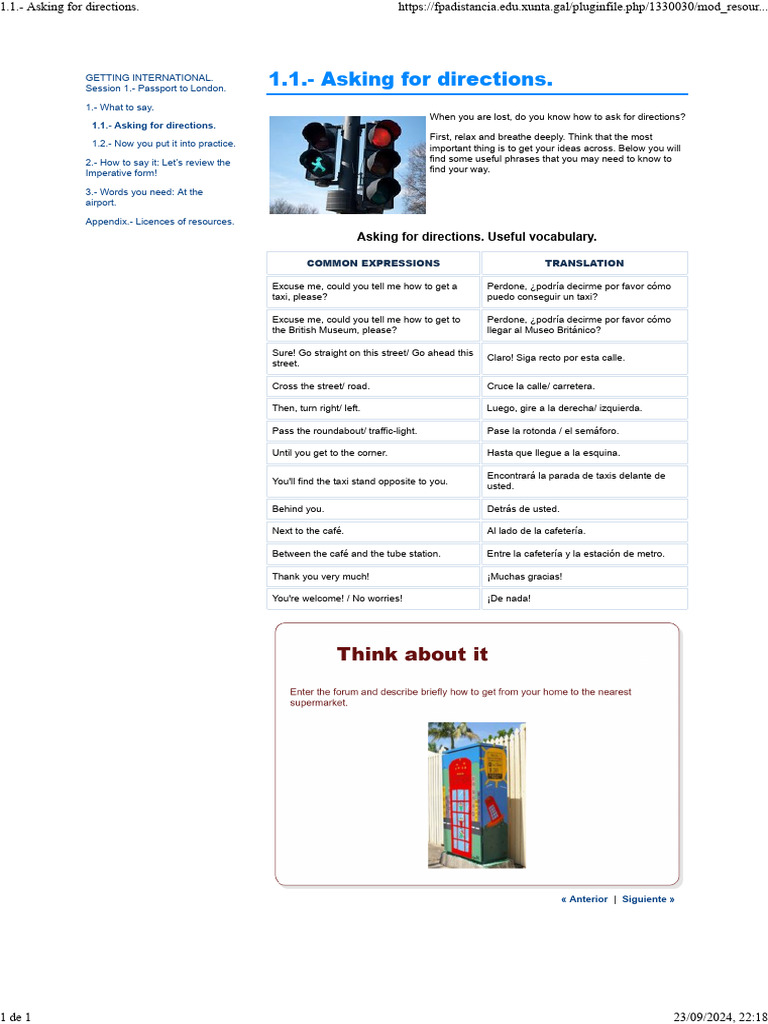 1.1.- Asking for directions | PDF