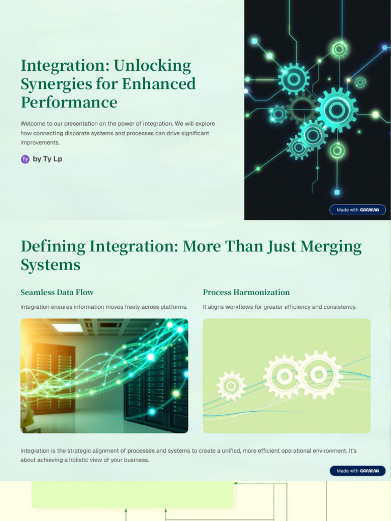 Integration Unlocking Synergies For Enhanced Performance | PDF | Supply Chain | Business Process