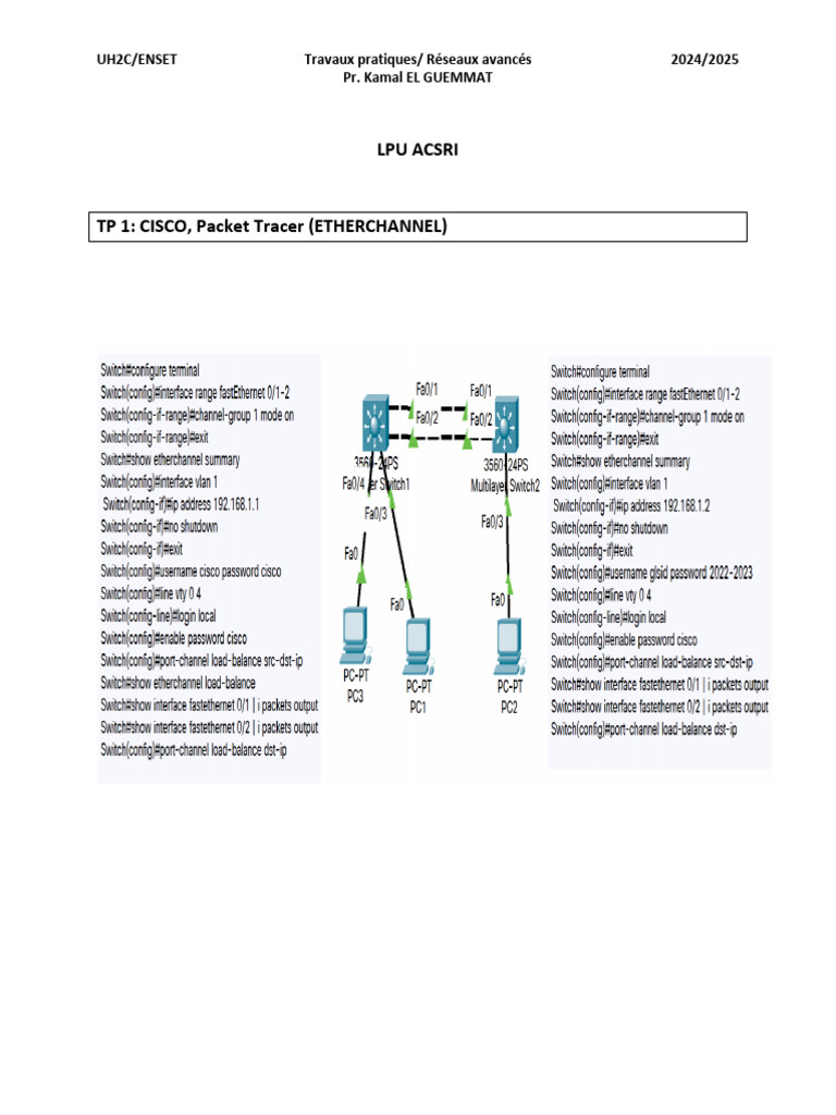 TP Reseaux Avancer | PDF