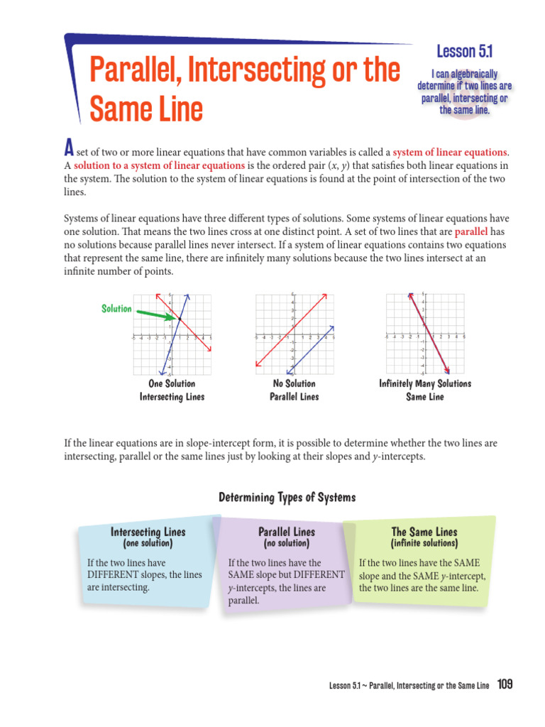 5.1 Parallel Intersecting Same Line | PDF | Line (Geometry ...