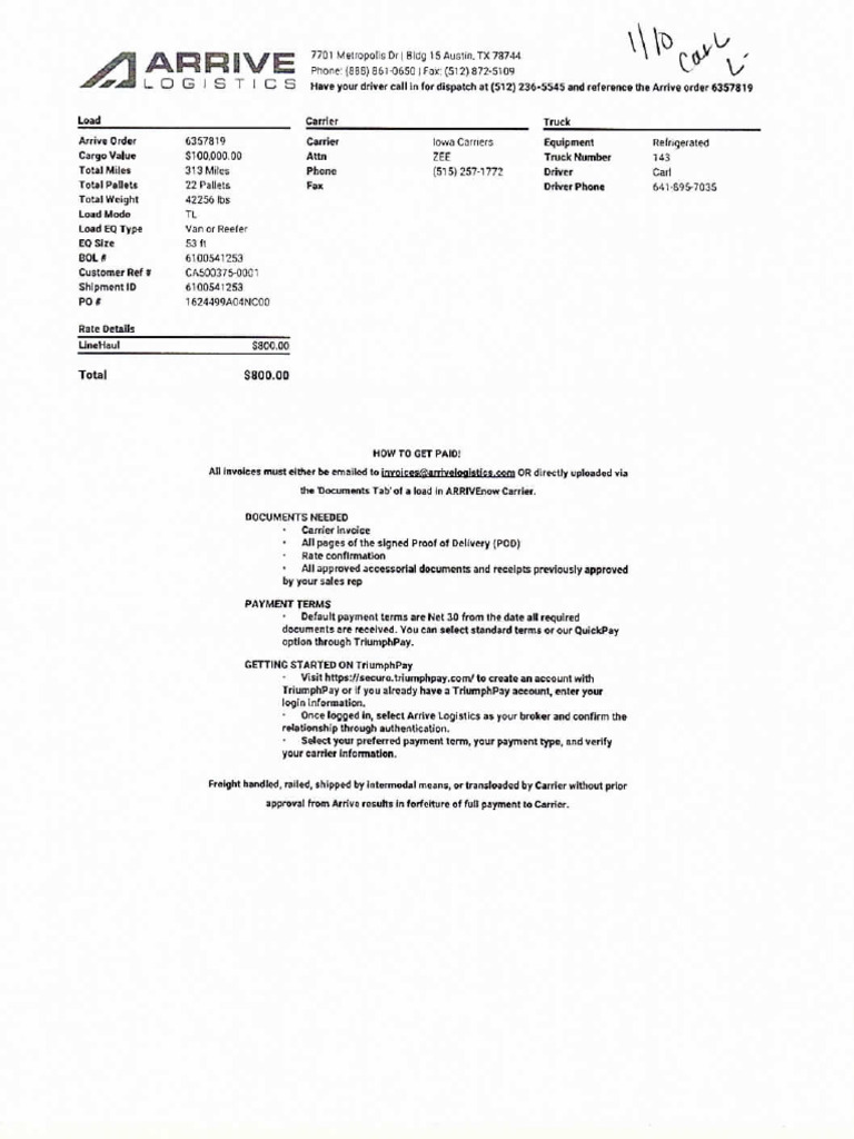 Arrive Load #6357819 | PDF