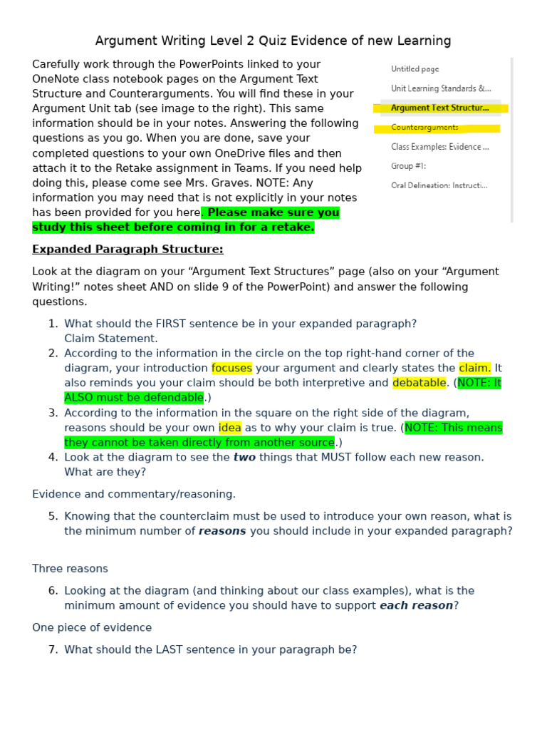 Quiz Retake Evidence of New Learning | PDF | Reason | Citation