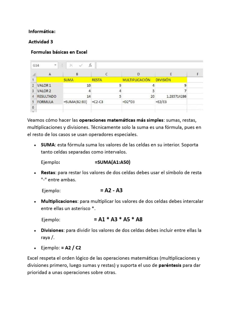 Practica - 2 - Formato y Formulas Excel | PDF