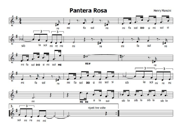 Pantera Rosa Tab | PDF