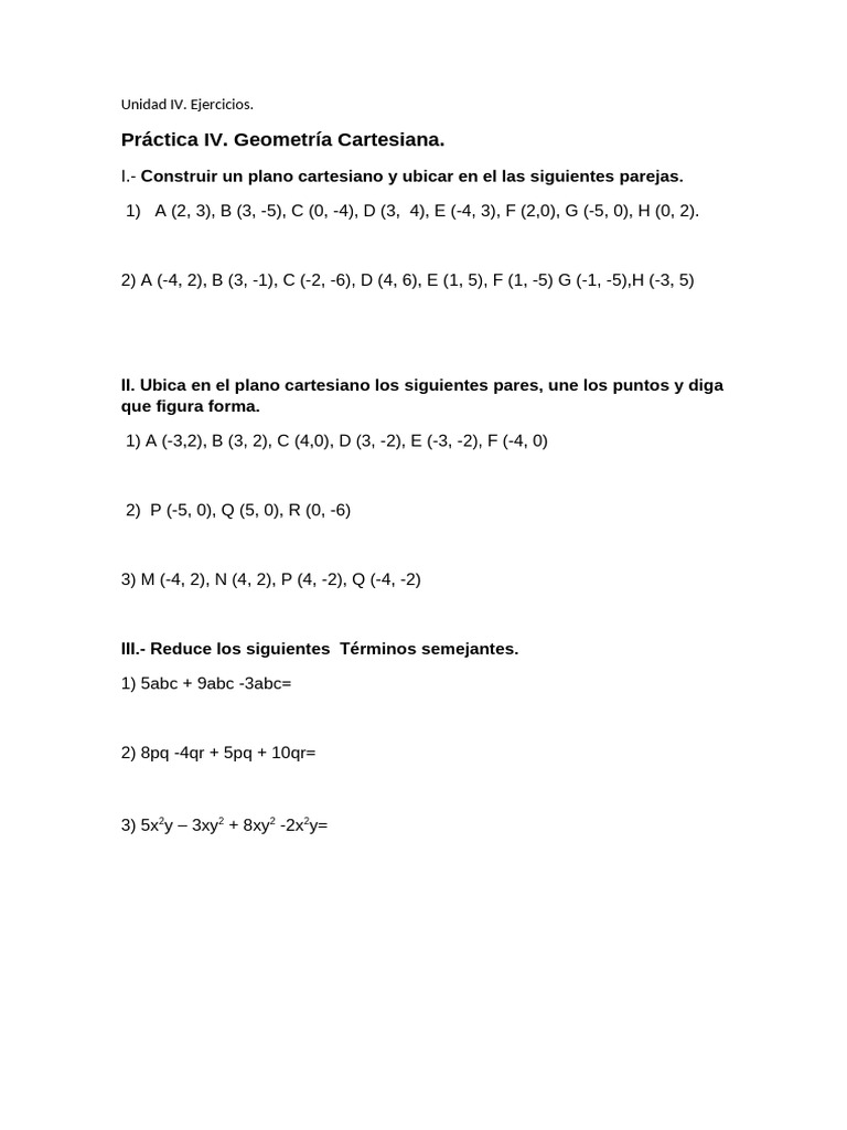 Unidad IV. Ejercicios. Mat. Prop. | PDF