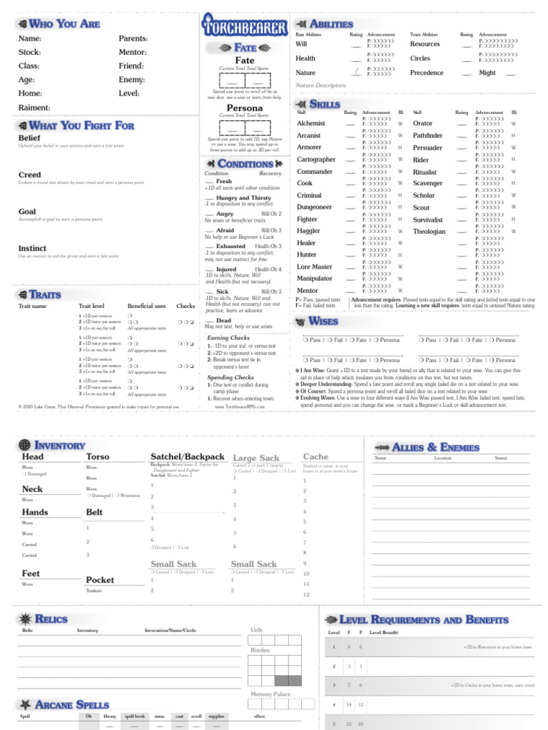 TB Cs v3 r18 Blank | PDF