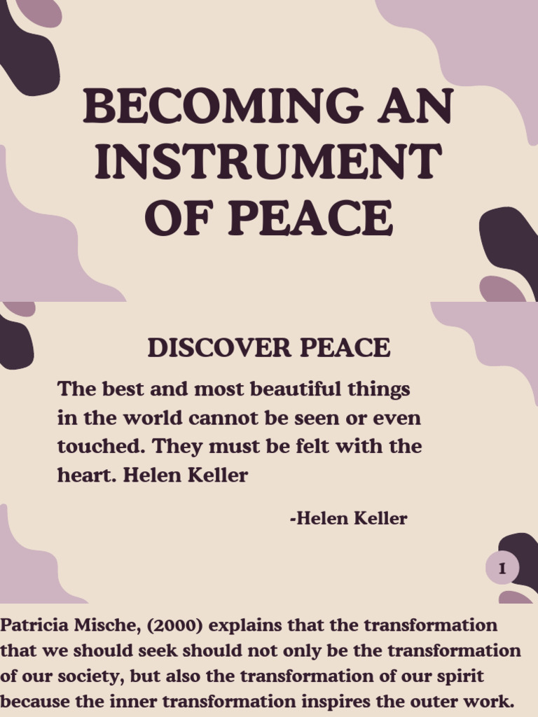 Becoming an instrument of peace | PDF | Mind | Spirituality
