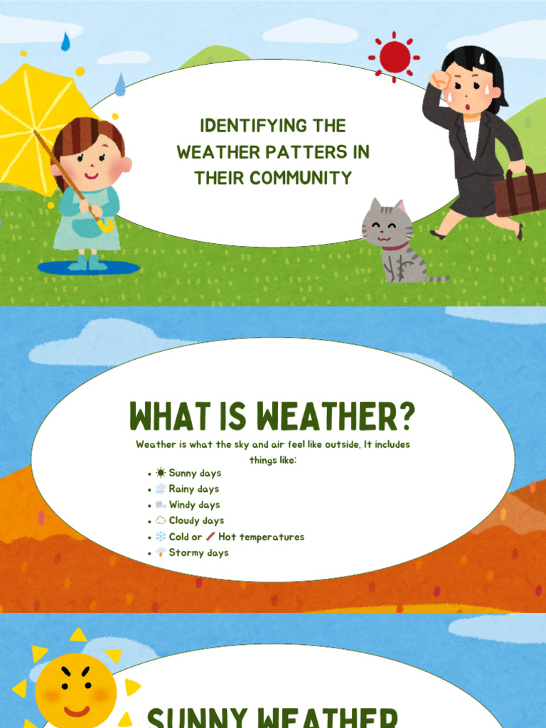 Identifying The Weather Patters in Their Community | PDF | Weather | Rain