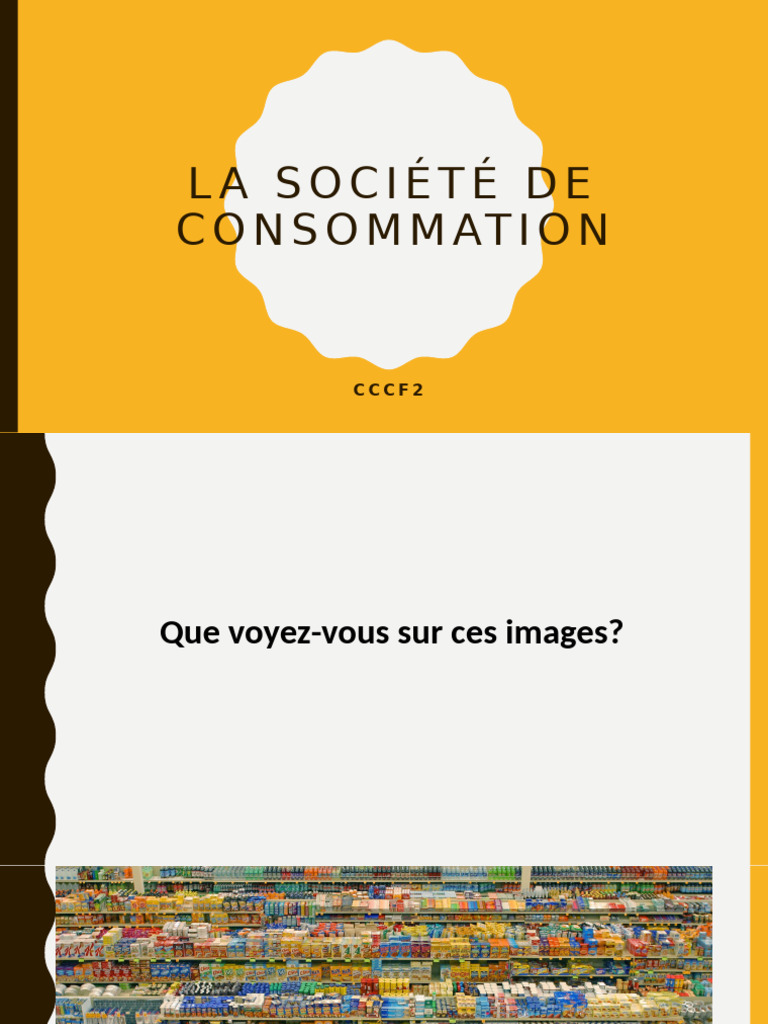 2. La Société de Consommation | PDF | Consumérisme | Consommation (Économie)
