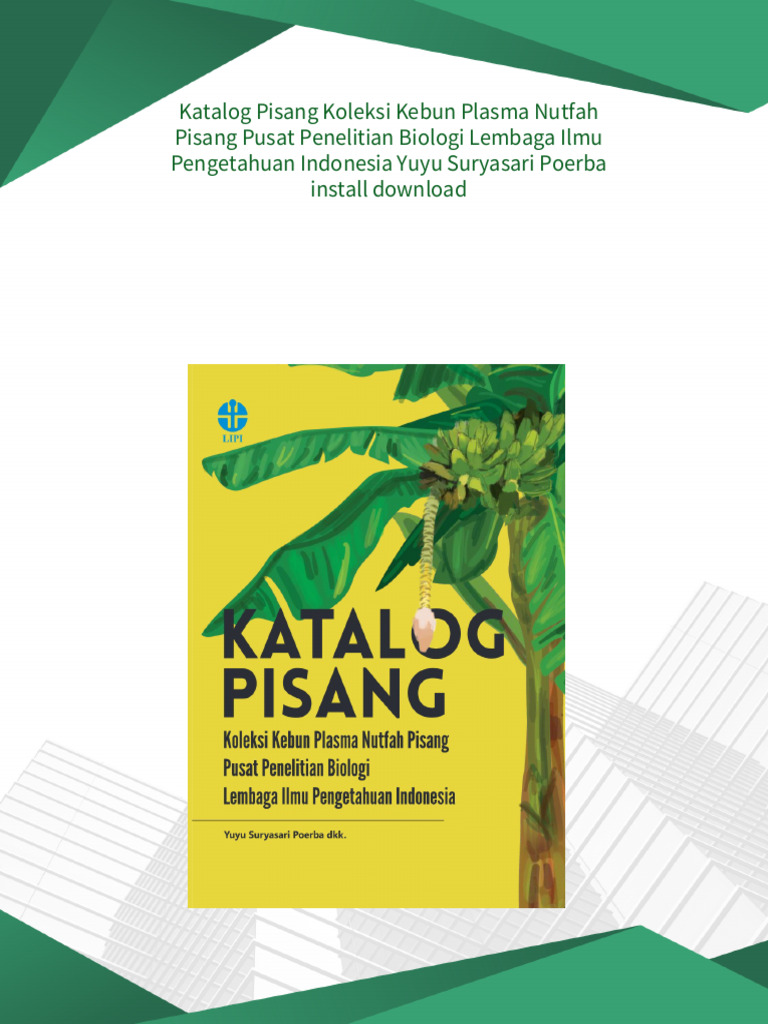 Katalog Pisang Koleksi Kebun Plasma Nutfah Pisang Pusat Penelitian Biologi Lembaga Ilmu ...