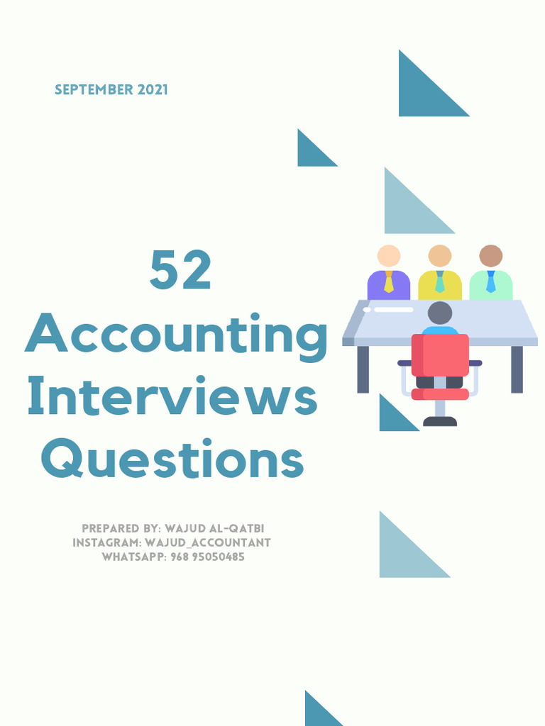 52 Accounting Interviews Questions | PDF | Depreciation | Debits And ...