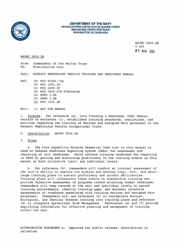 Navmc 3500.2B | PDF | Cbrn Defense | United States Marine Corps