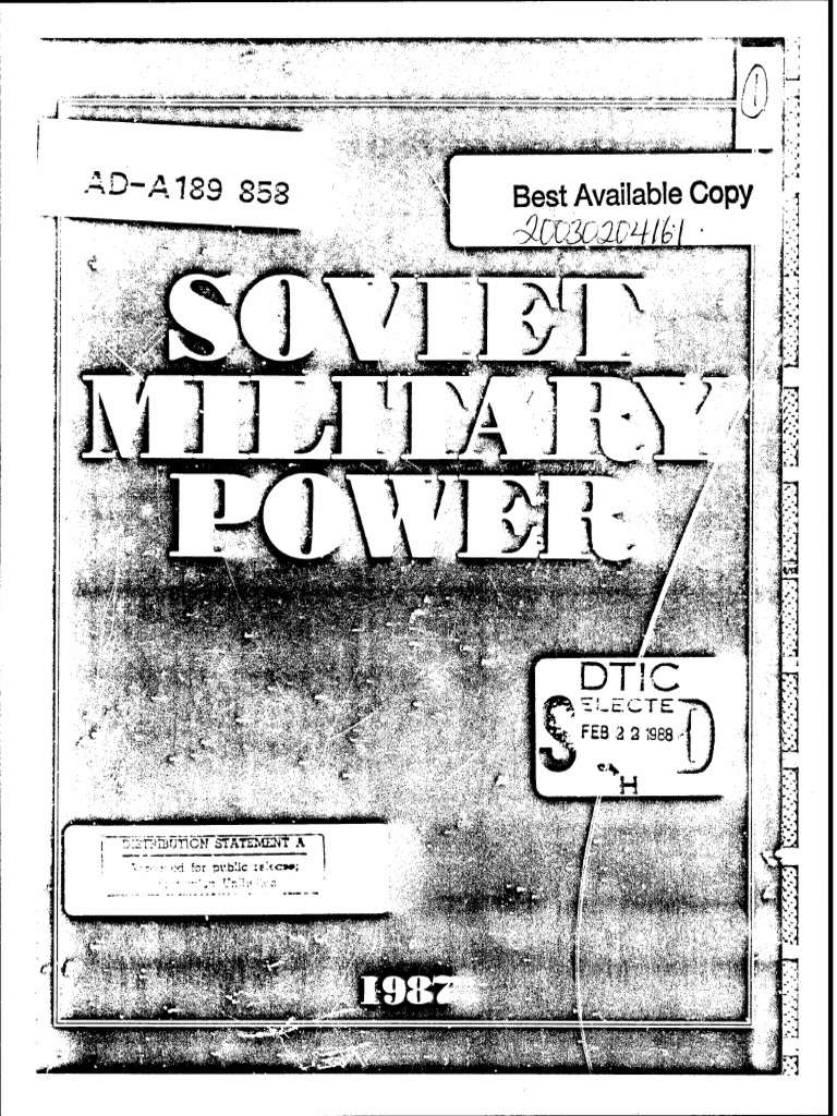 Soviet Military Power 1987 | PDF