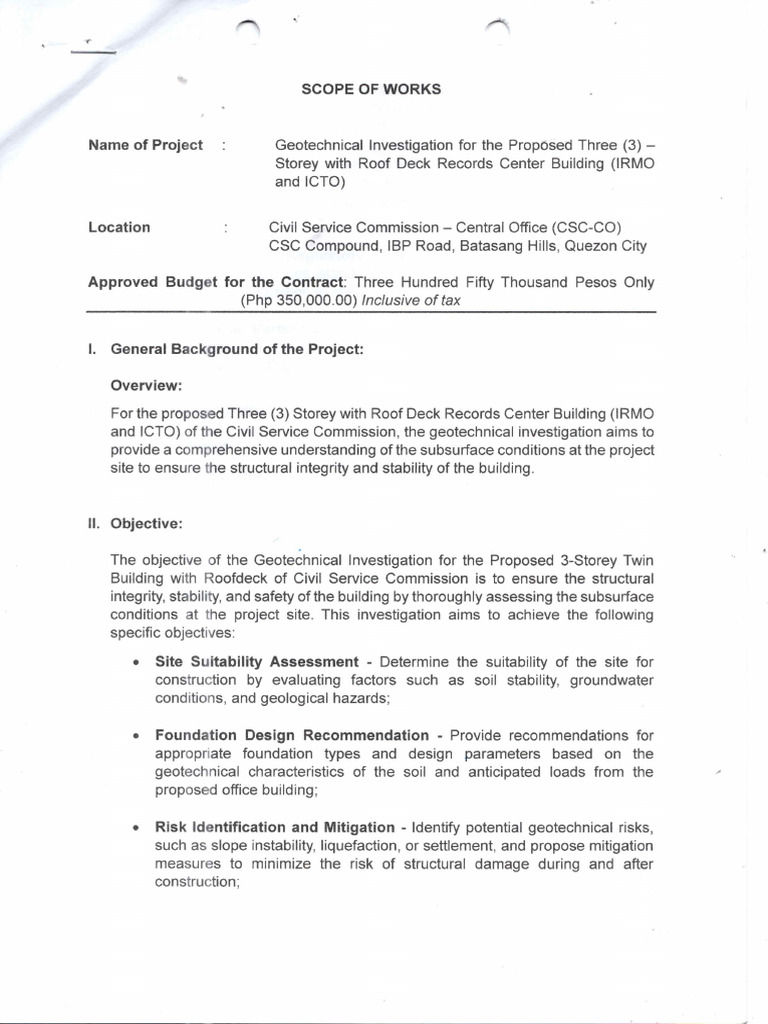 Scope of Works | PDF