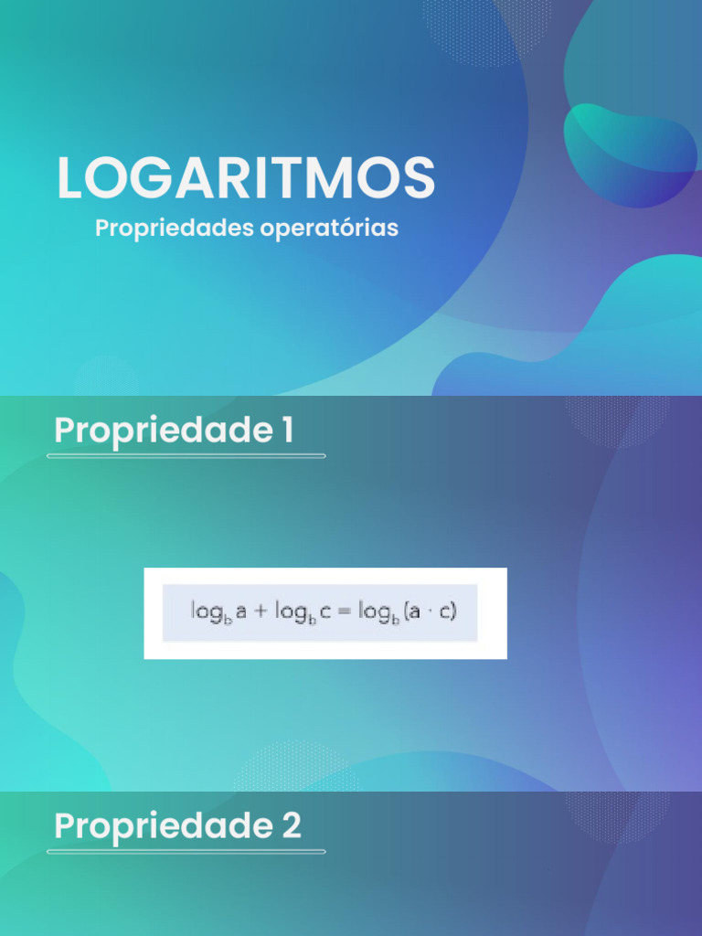 Logaritmos - Propriedades | PDF