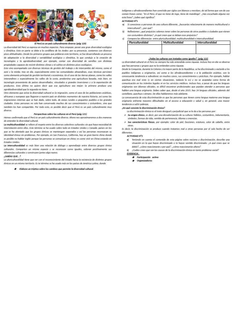 Material 2 Convive DPCC 2do Grado 2025 | PDF | Multiculturalismo | Etnicidad