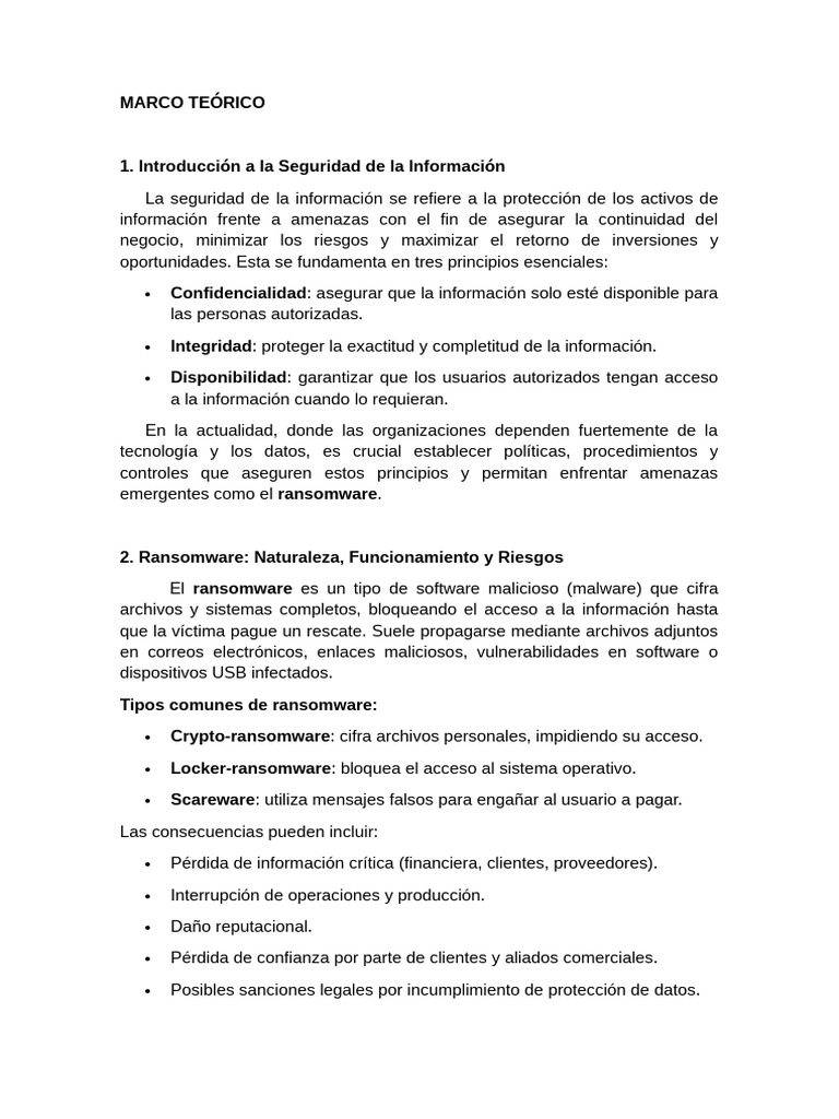 Marco Teórico | PDF | La seguridad informática | Seguridad