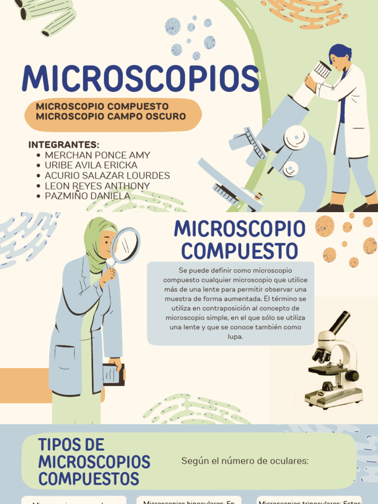 Tipos y Usos de Microscopios Ópticos | PDF | Microscopio | Óptica