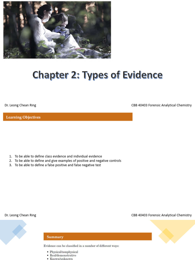 Chapter 1C CNature of Evidence | PDF | Fingerprint