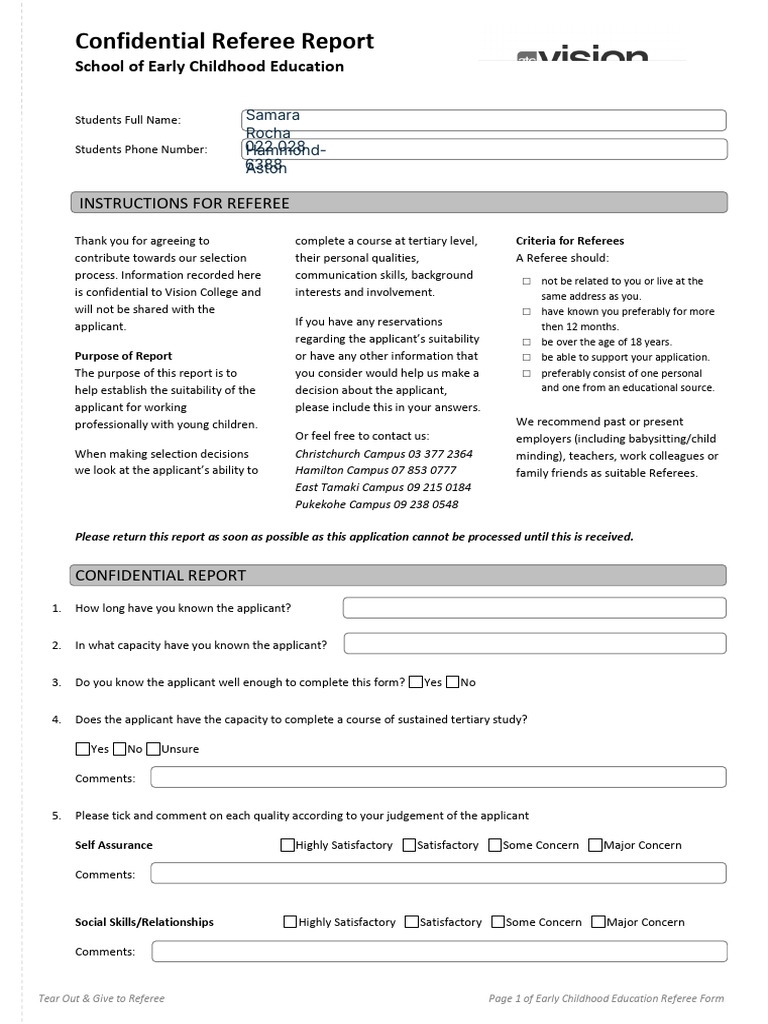 Confidential Reference | PDF | Human Development | Social Psychology