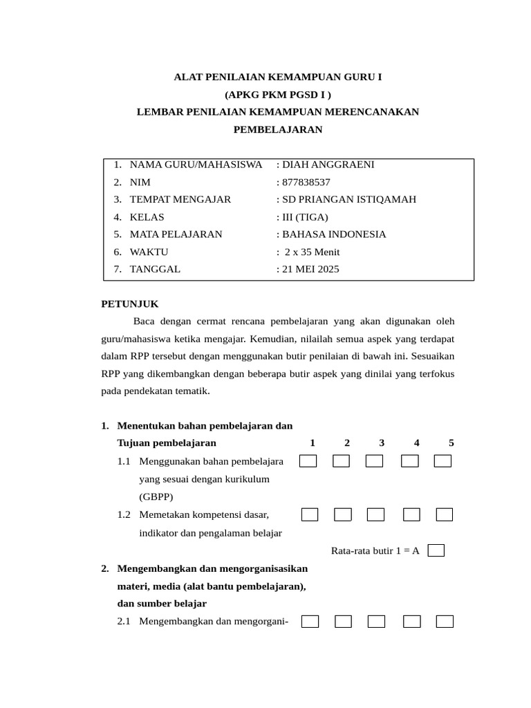Apkg PKM PGSD I Lengkap | PDF