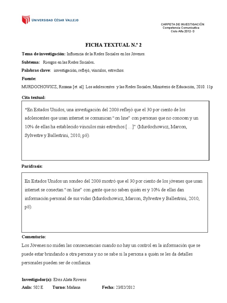 Formato Ficha Textual 2 | PDF