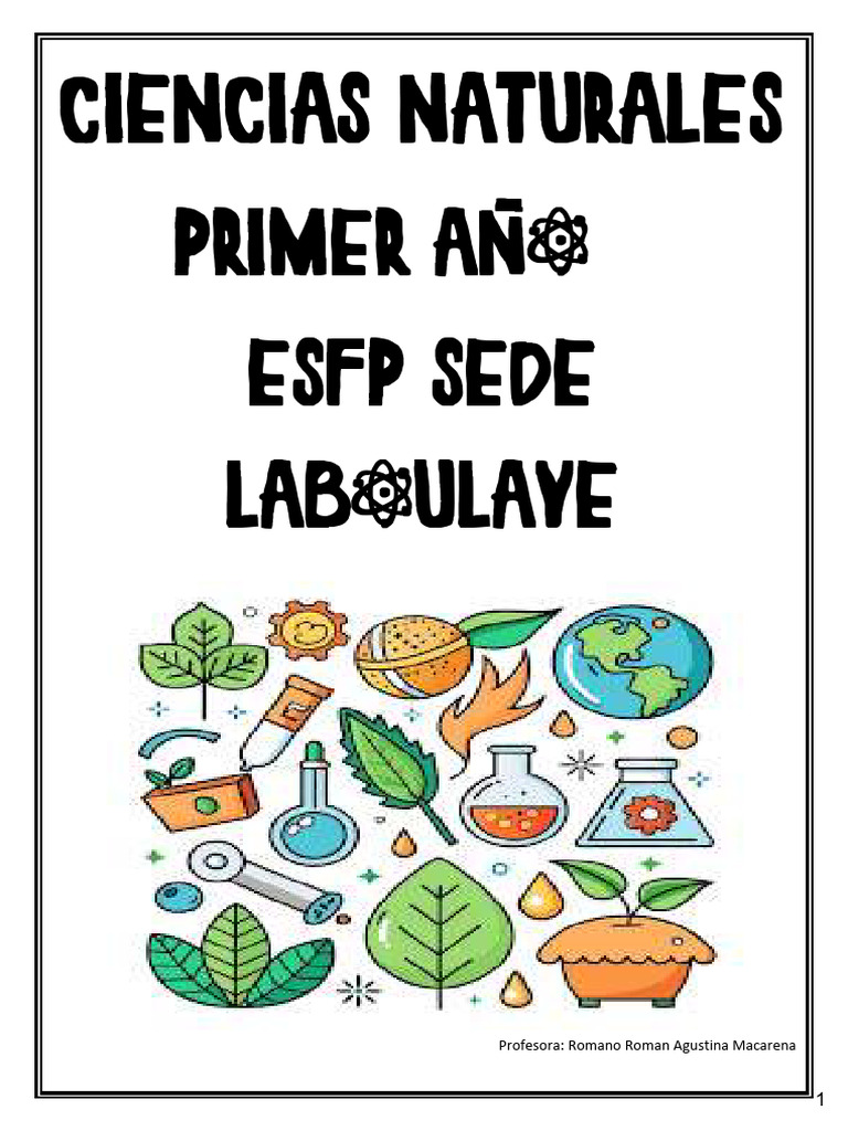 Cuadernillo Cs. Naturales Primer Año - Pagenumber | PDF